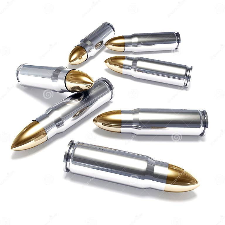 Several silver bullets stock photo. Image of conceptual - 21267598