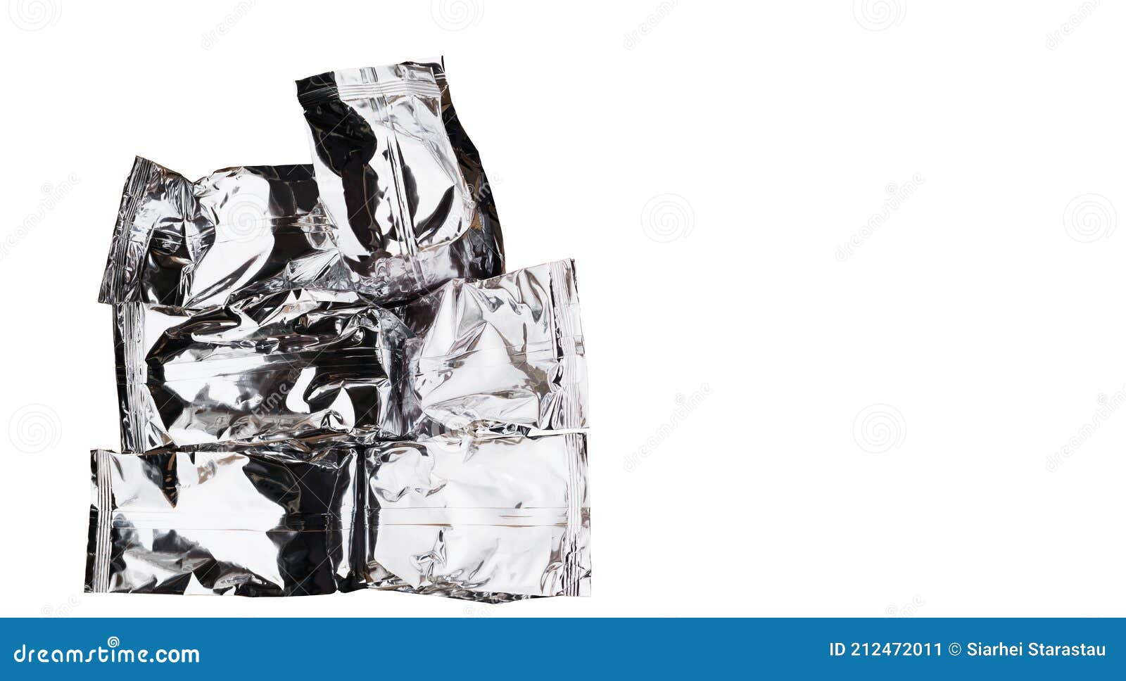 Several Small Foil Shopping Bags Stock Image - Image of sachet, element ...