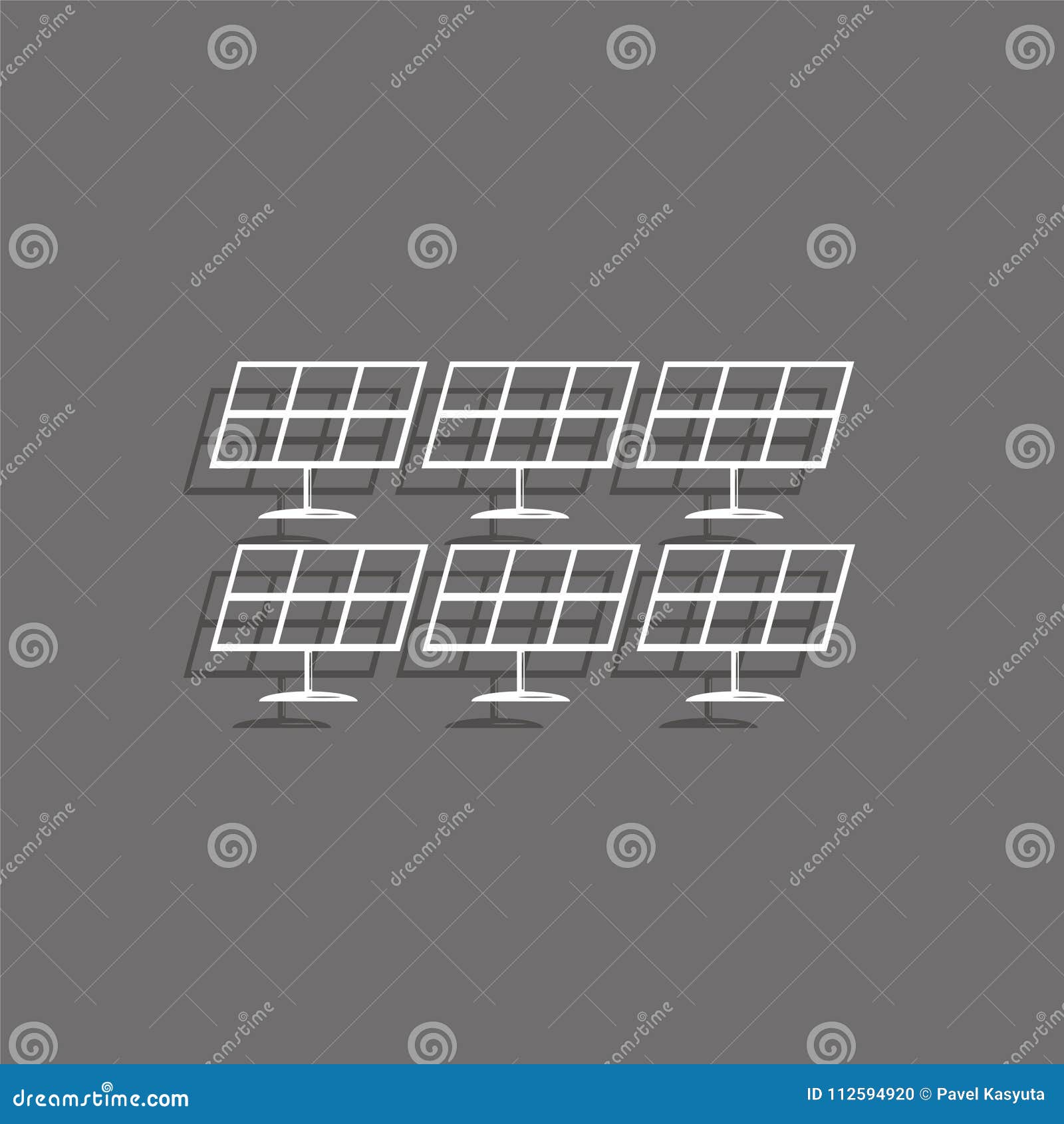 Several Solar Cells. Symbol. Vector Icon. Stock Vector - Illustration ...