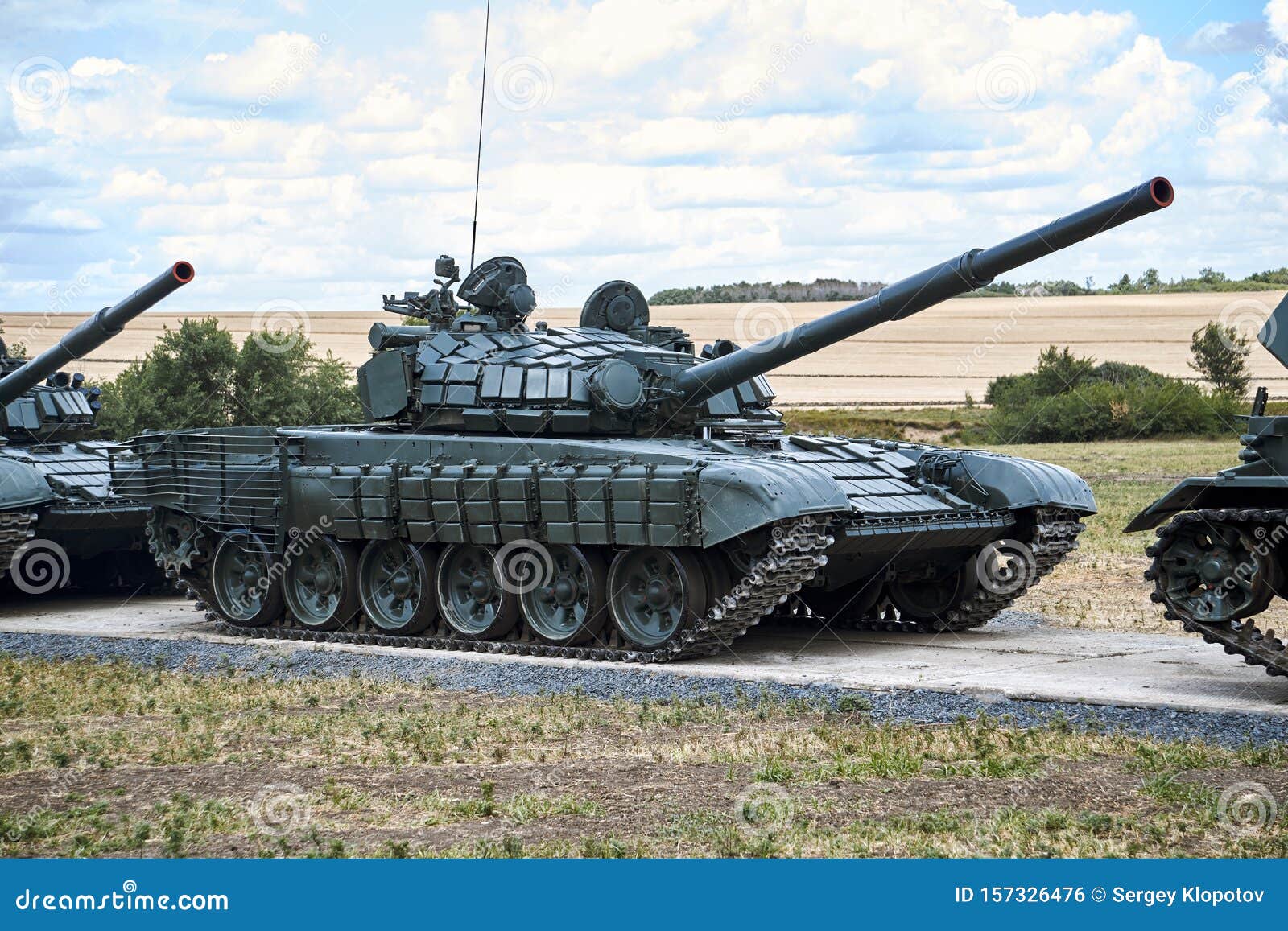 Several Soviet T-72 Medium Tanks Stock Photo - Image of heavy, forces ...