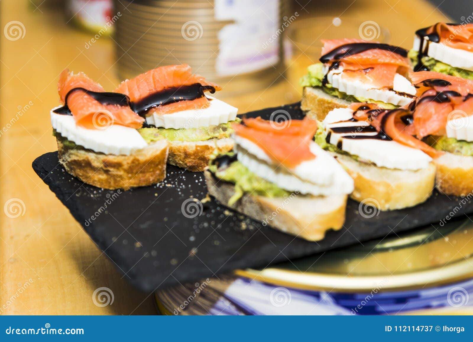 Spanish Tapas Called Pintxos of the Basque Country Stock Image - Image ...