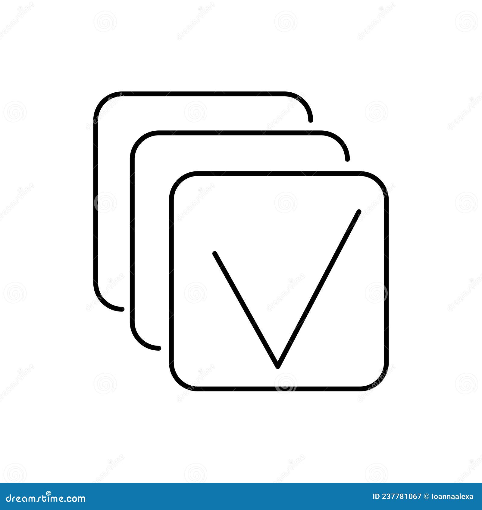 Several Square Boxes with a Check Mark Inside Stock Vector ...