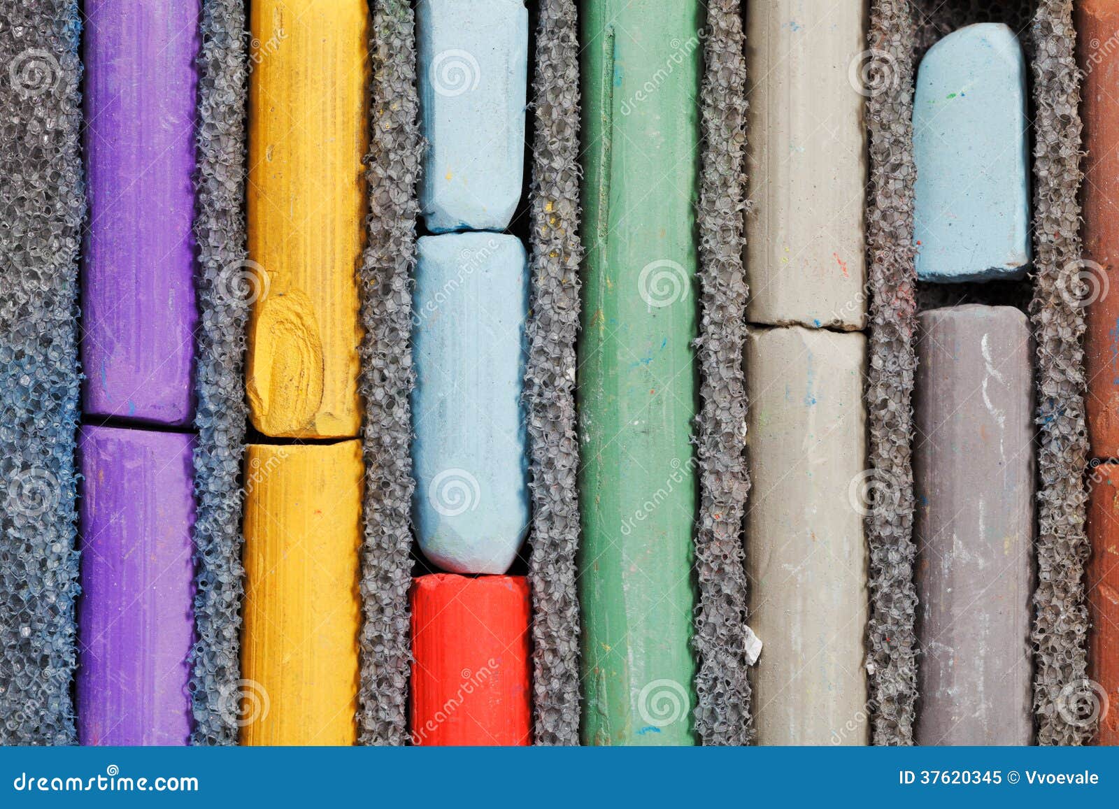 Several Sticks of Used Artistic Dry Pastel Stock Image - Image of ...