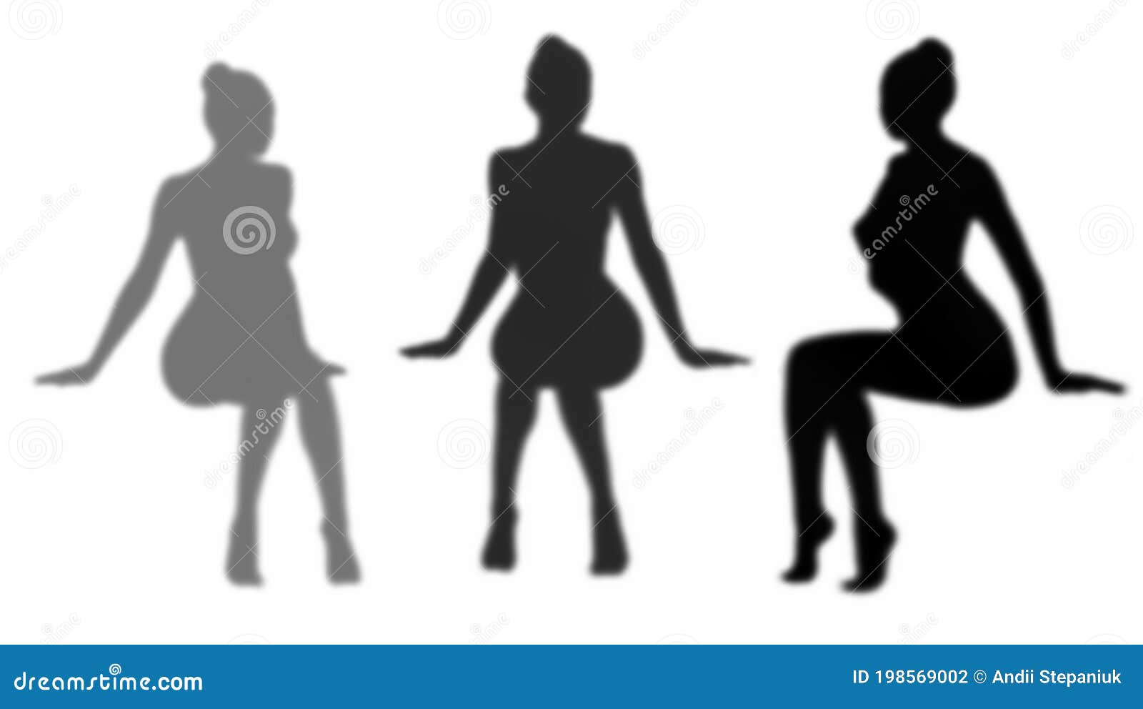 Seated womans shadow stock vector. Illustration of female - 198569002