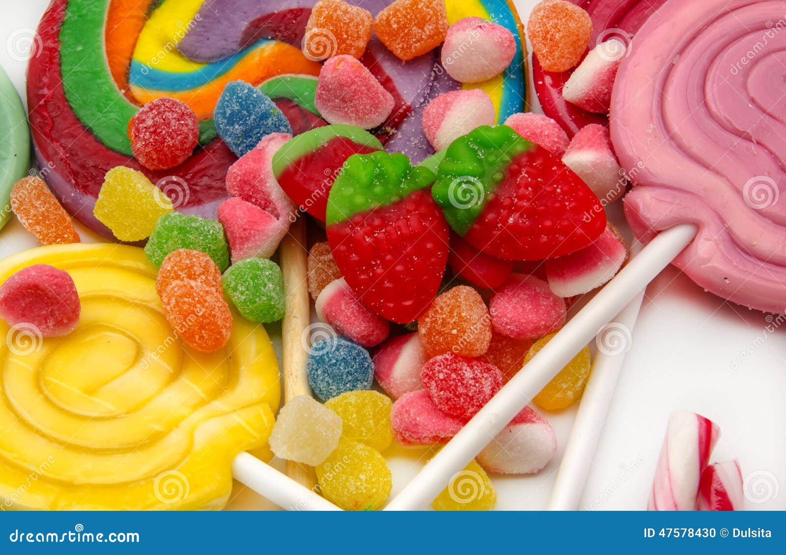 Several sweet lollipops stock photo. Image of isolated - 47578430