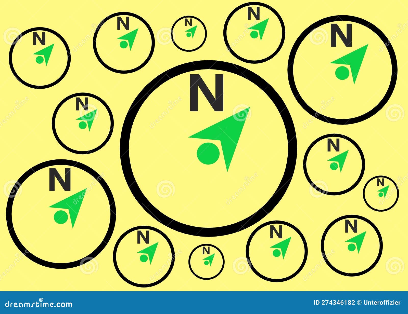 Compass Pointing North East Icon. Thin Linear Compass Pointing North ...