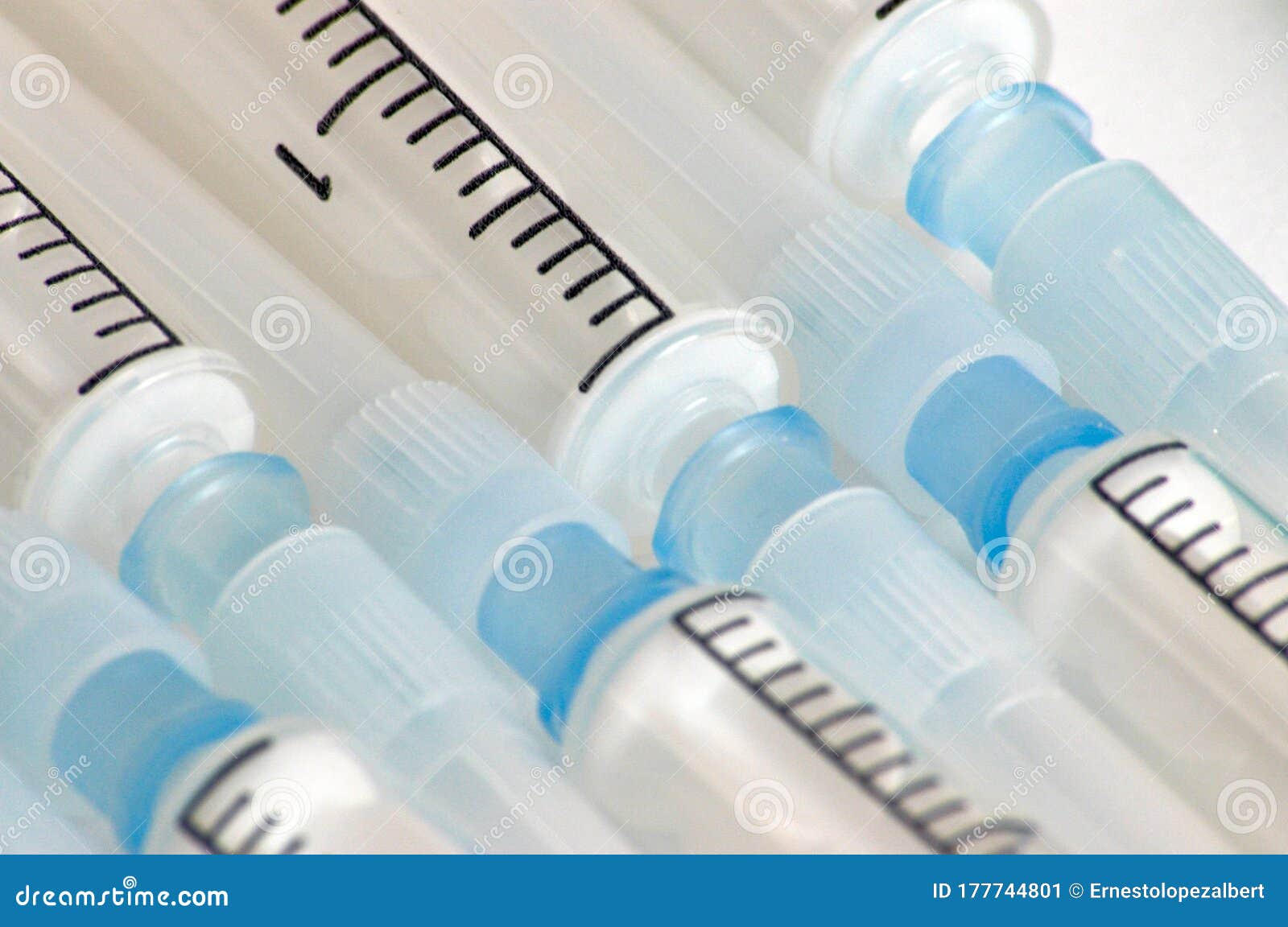 Several Syringes Prepared To Be Used If Necessary Stock Image - Image ...