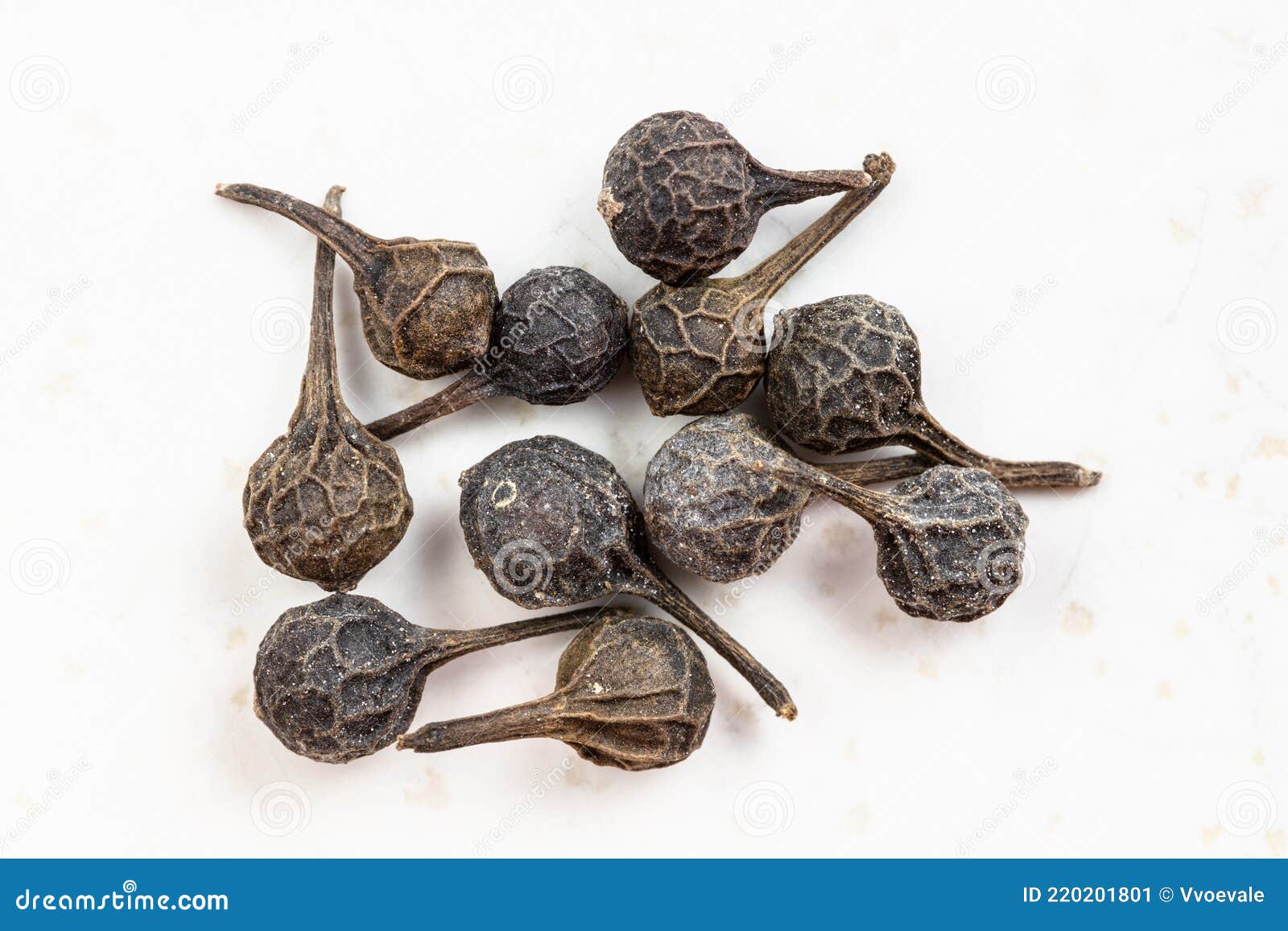 Cubeb Tailed Pepper Macro Background. Piper Cubeba Top View, Close Up ...