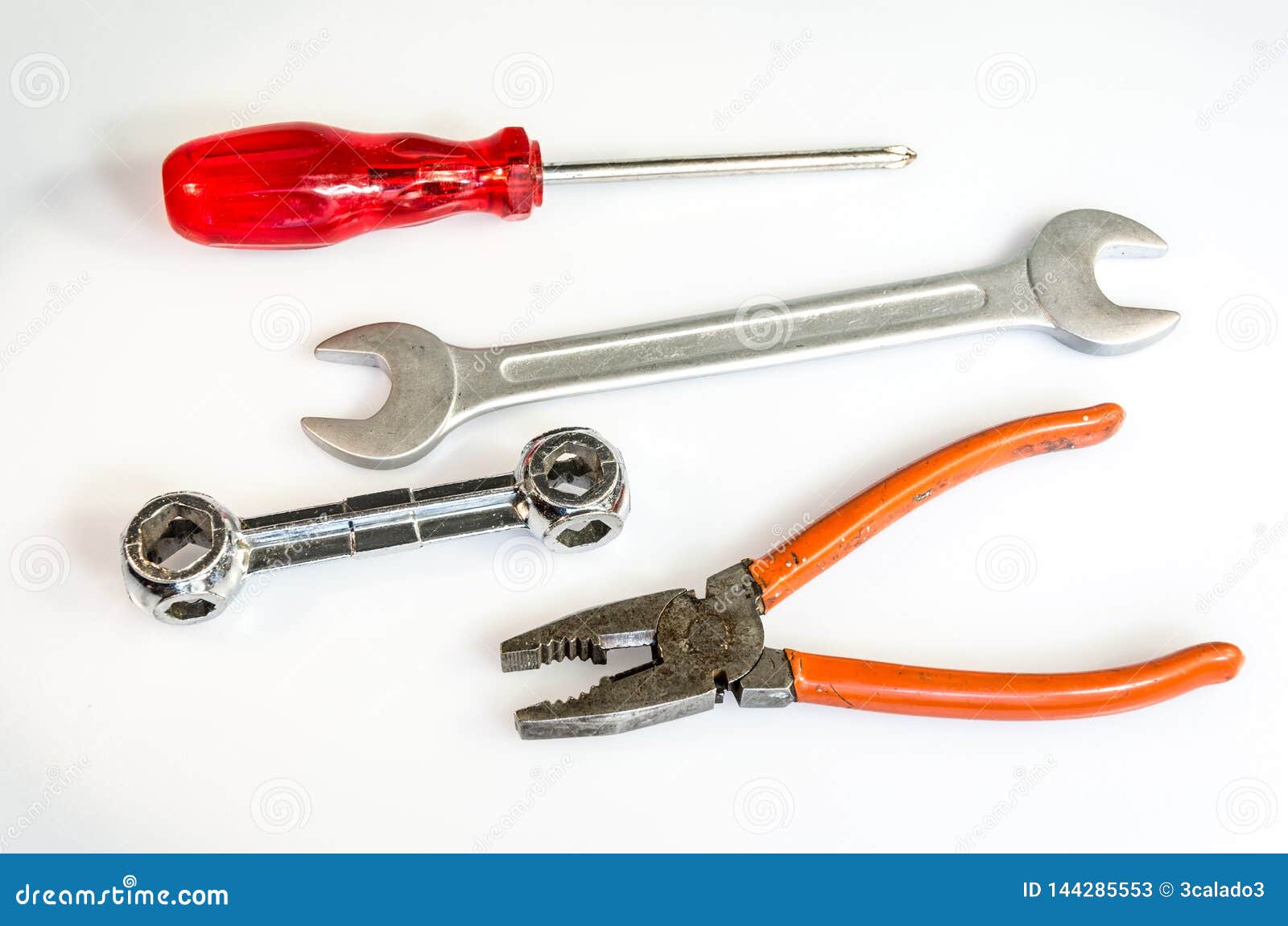 Several Tools on White Background Stock Image - Image of white ...