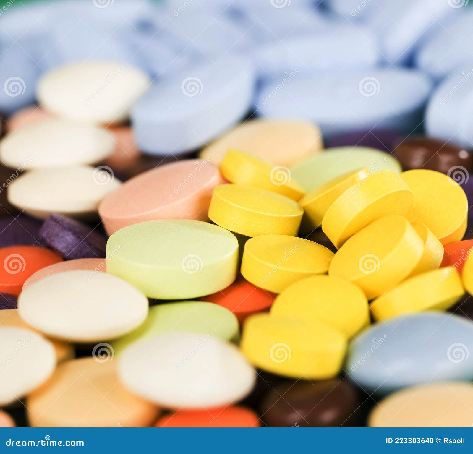 Different Colors of Tablets Stock Photo - Image of capsules, headache ...