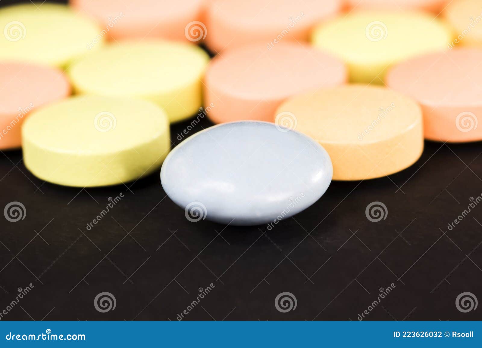 Several Types of Multicolored Pills Stock Photo - Image of care, cure ...