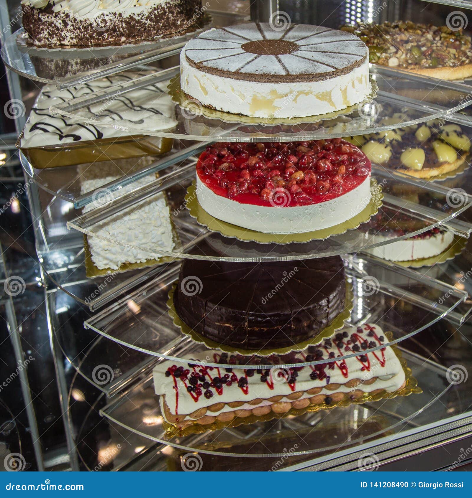 Pastry Display With Assorted Cakes Royalty-Free Stock Image ...