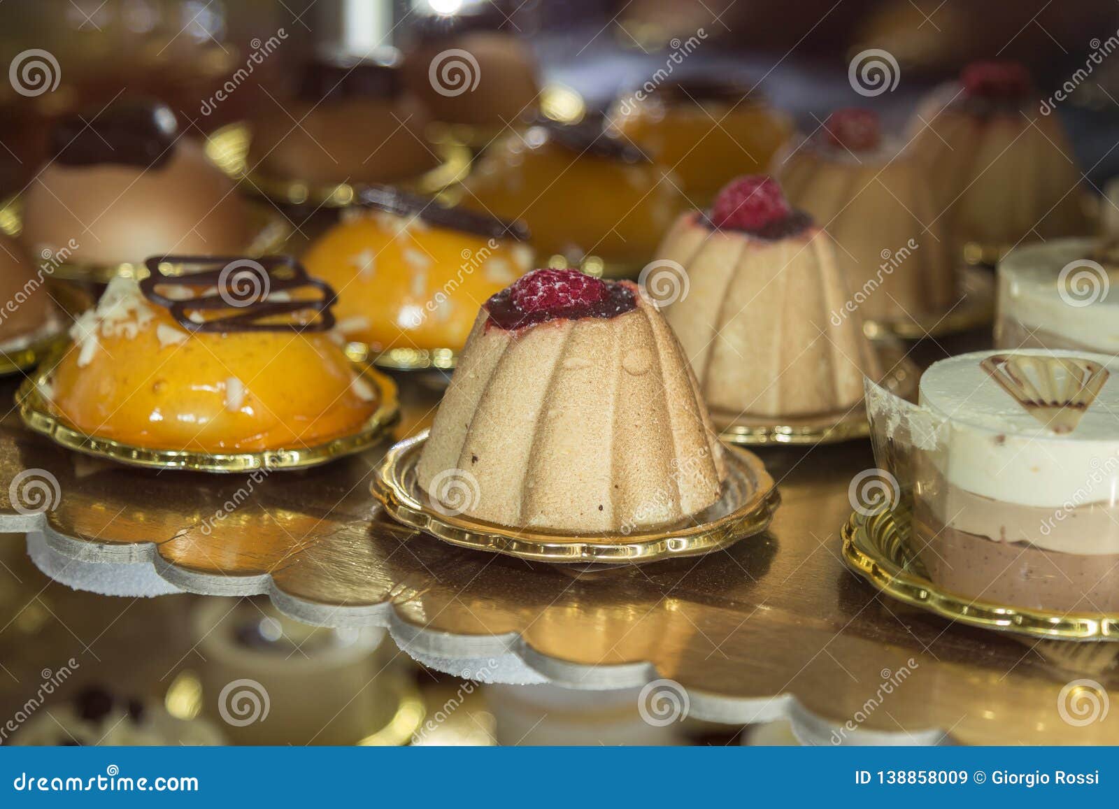 Several Types of Sweet Mousse and Delicious Puddings Stock Image ...