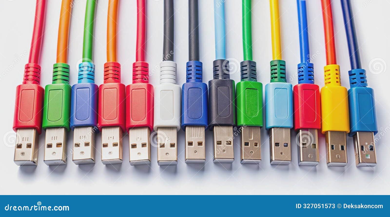 Several USB Cables of Different Types and Colours AI-Generated Content ...