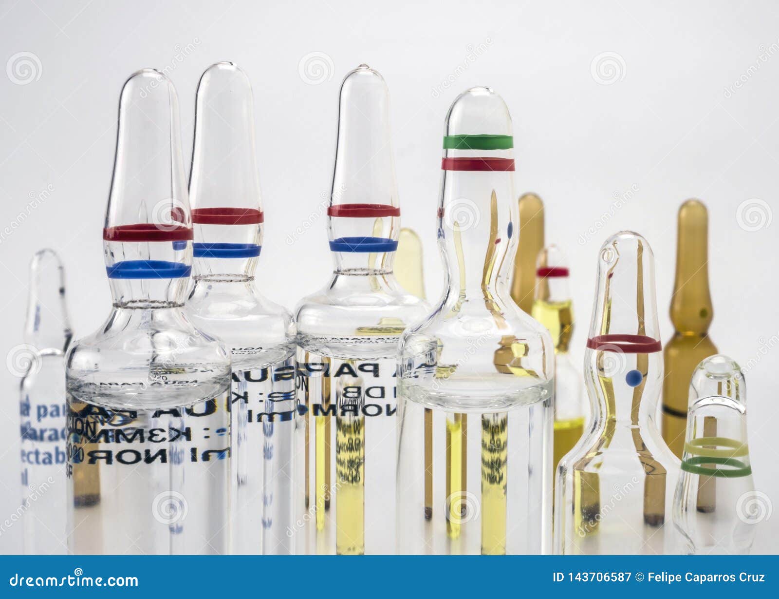 Several Vials With Soluble Protease Proteins For Activation Of The ...