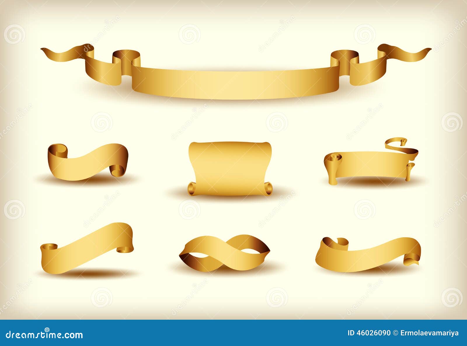 Several Vintage Vector Banner from Old Paper Stock Vector ...