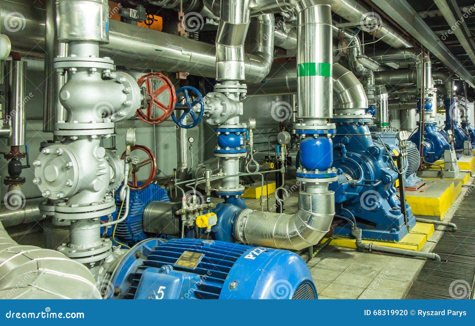 Several Water Pumps with Large Motors Stock Photo - Image of canal ...