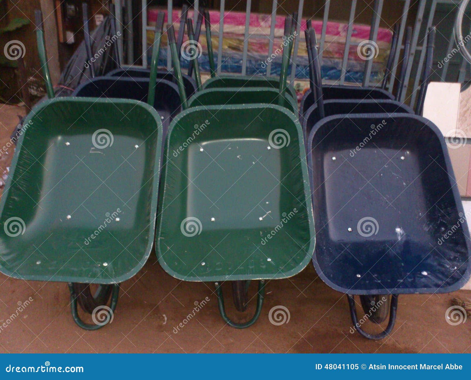 Several wheelbarrows stock image. Image of forestry, beautiful - 48041105