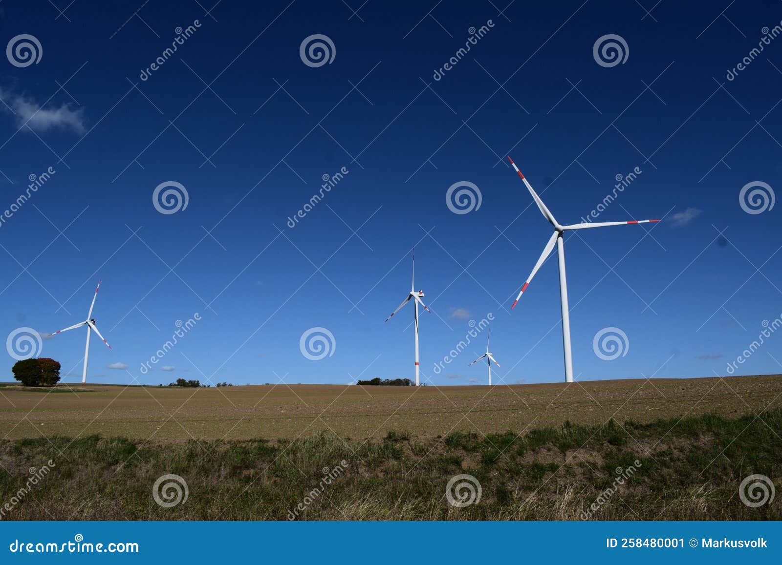 Several Wind Power Plants in the Idyllic Eifel Stock Image - Image of ...