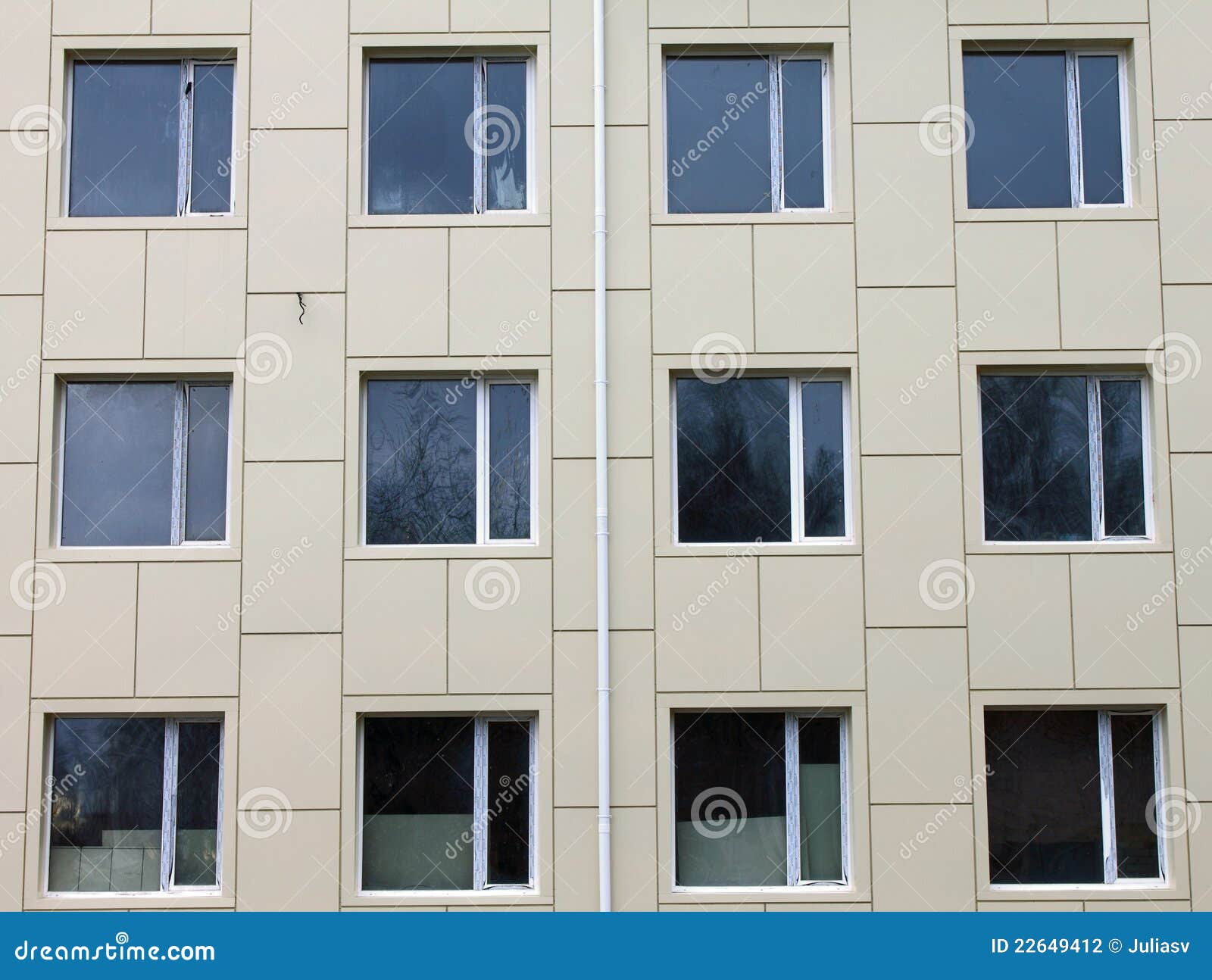 Several Windows on the Wall Stock Photo - Image of house, progress ...