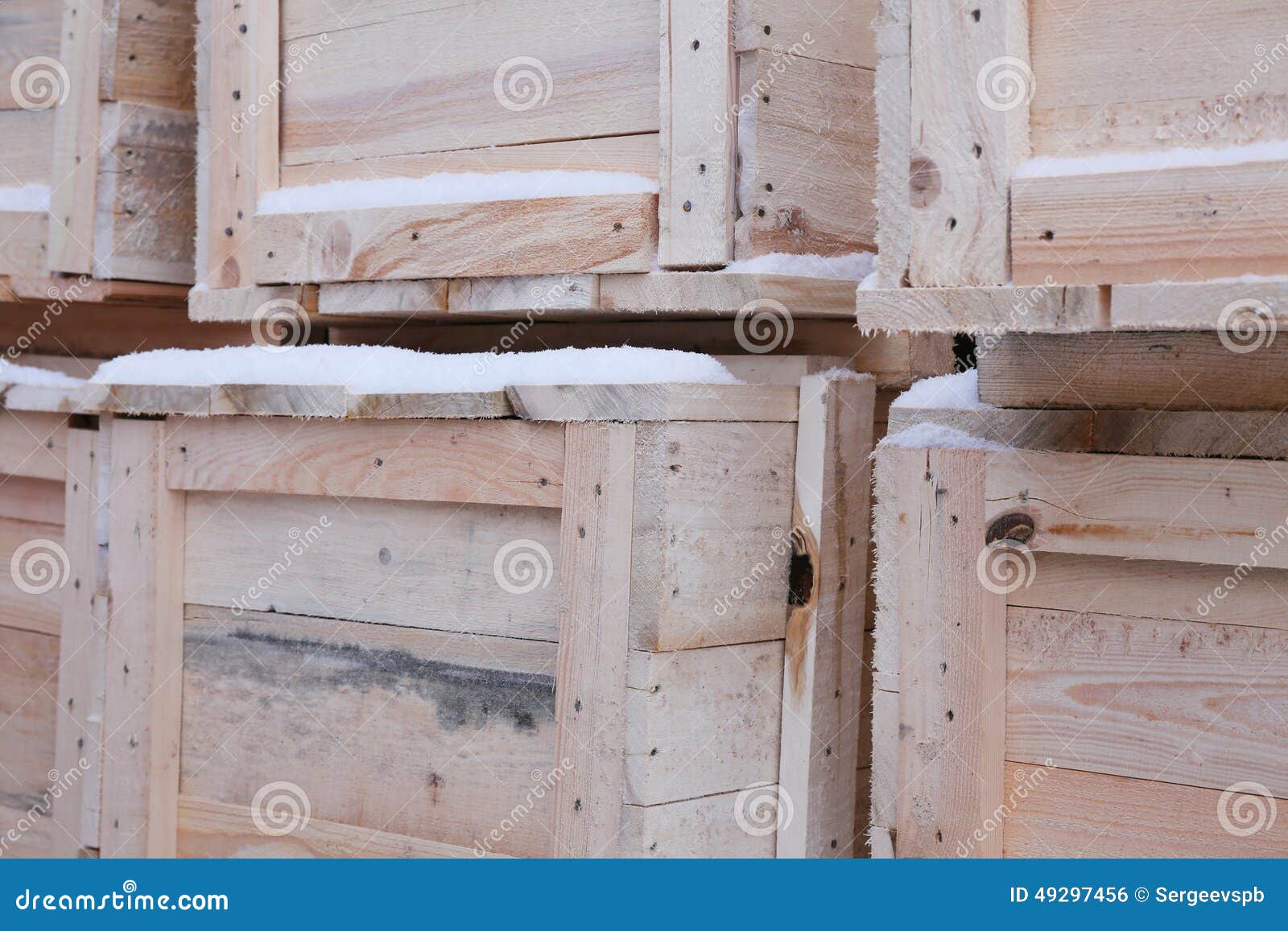 Several wooden crates stock photo. Image of packing, chest - 49297456