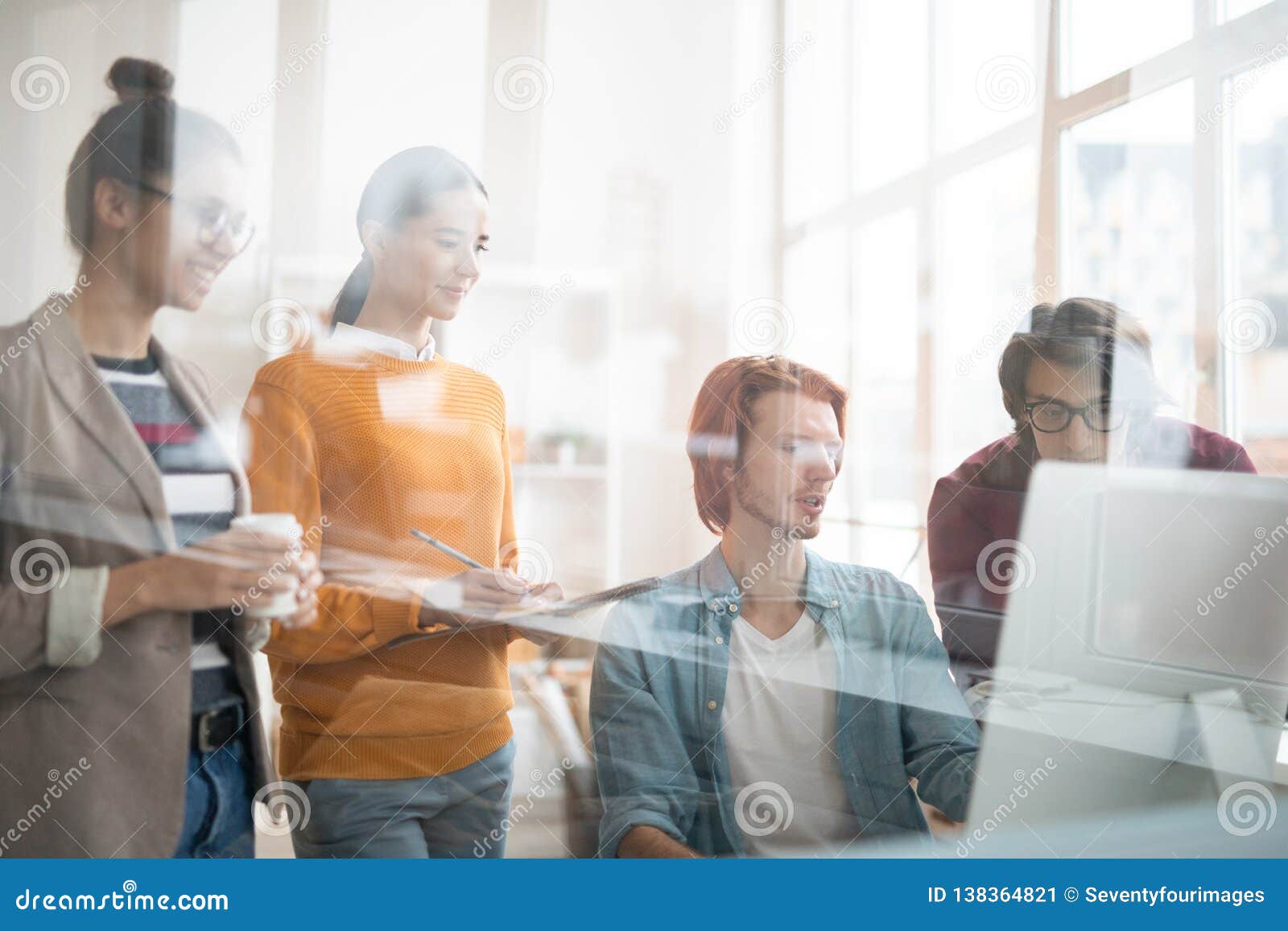 Team discussion stock image. Image of businesswoman - 138364821