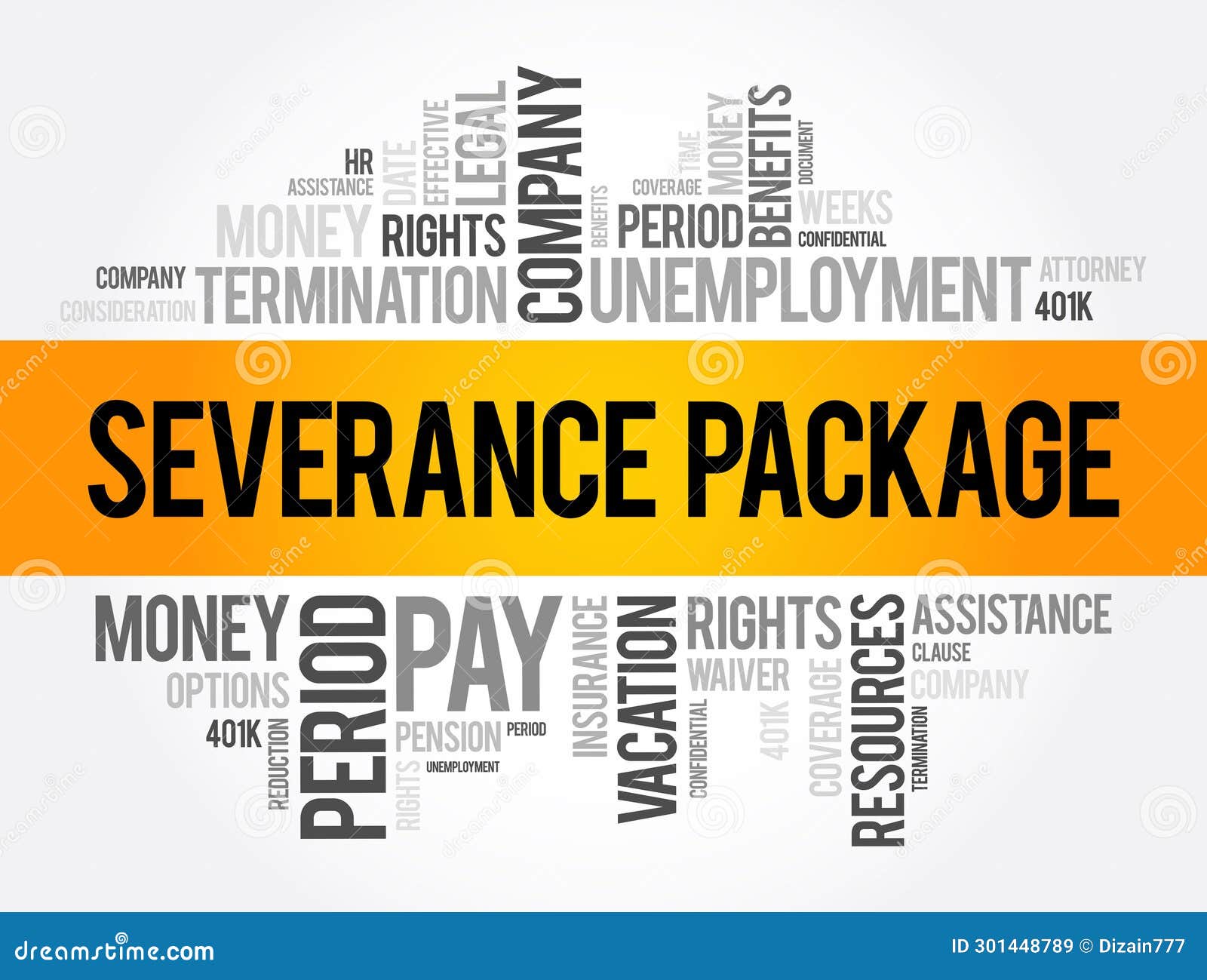 Severance Word Cloud Collage , Social Concept Background Stock ...