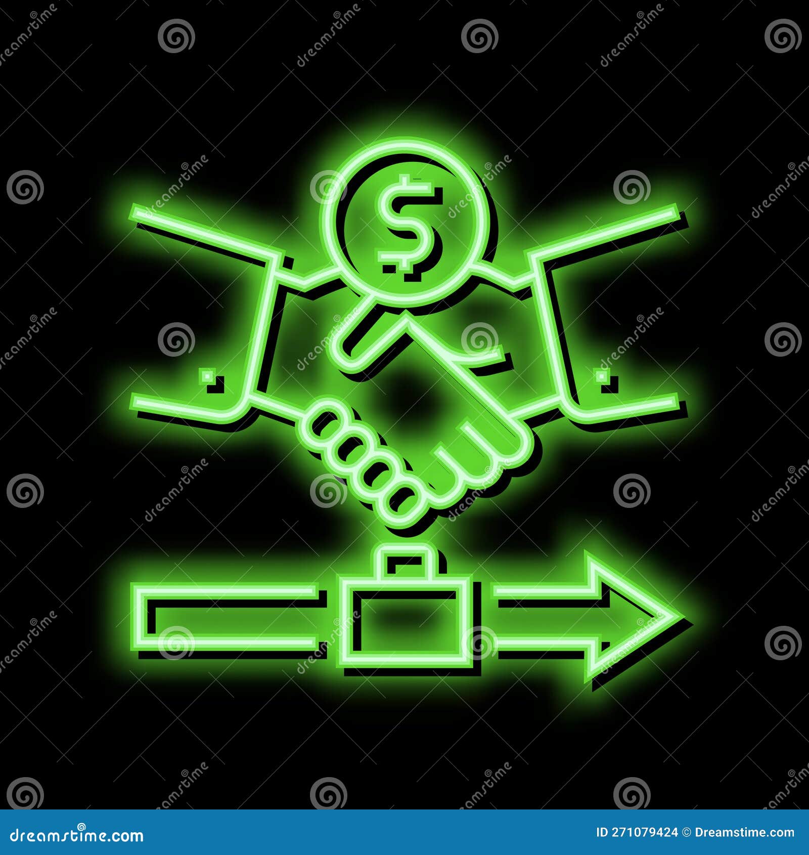 Severance Pay Allowance Neon Glow Icon Illustration Stock Vector ...