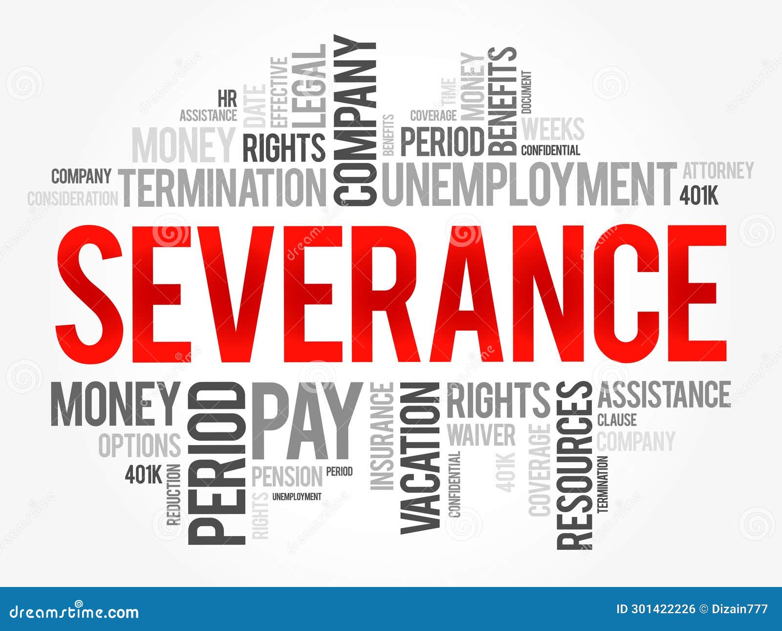 Severance Word Cloud Collage , Social Concept Background Stock ...