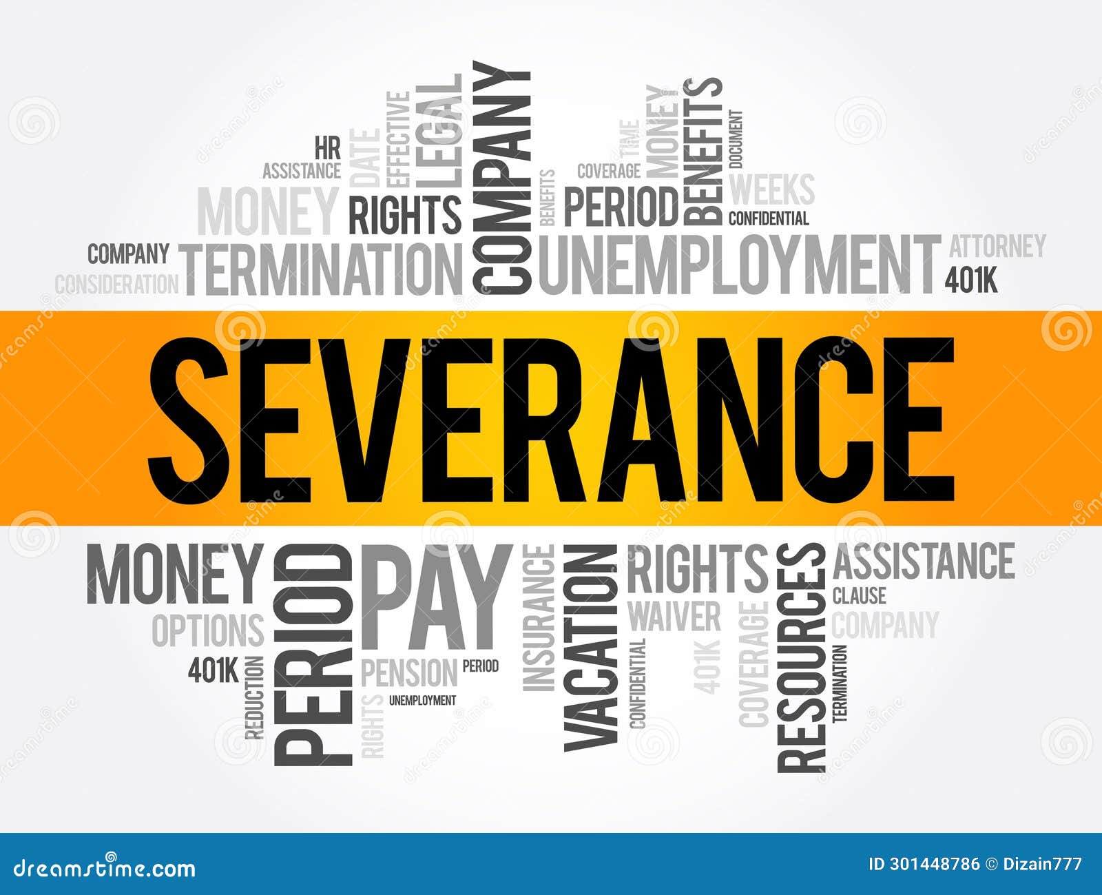 Severance Word Cloud Collage , Social Concept Background Stock ...