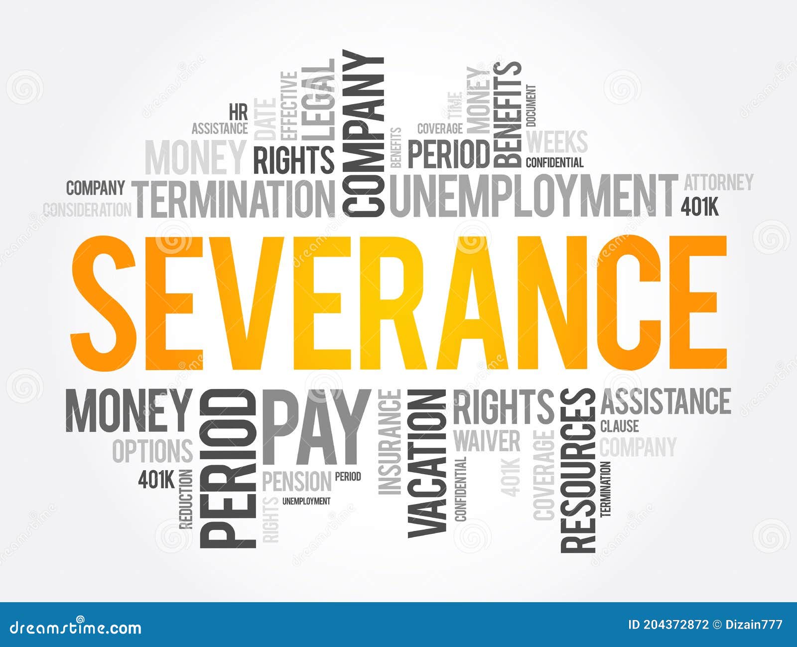 Severance Word Cloud Collage , Social Concept Background Stock ...