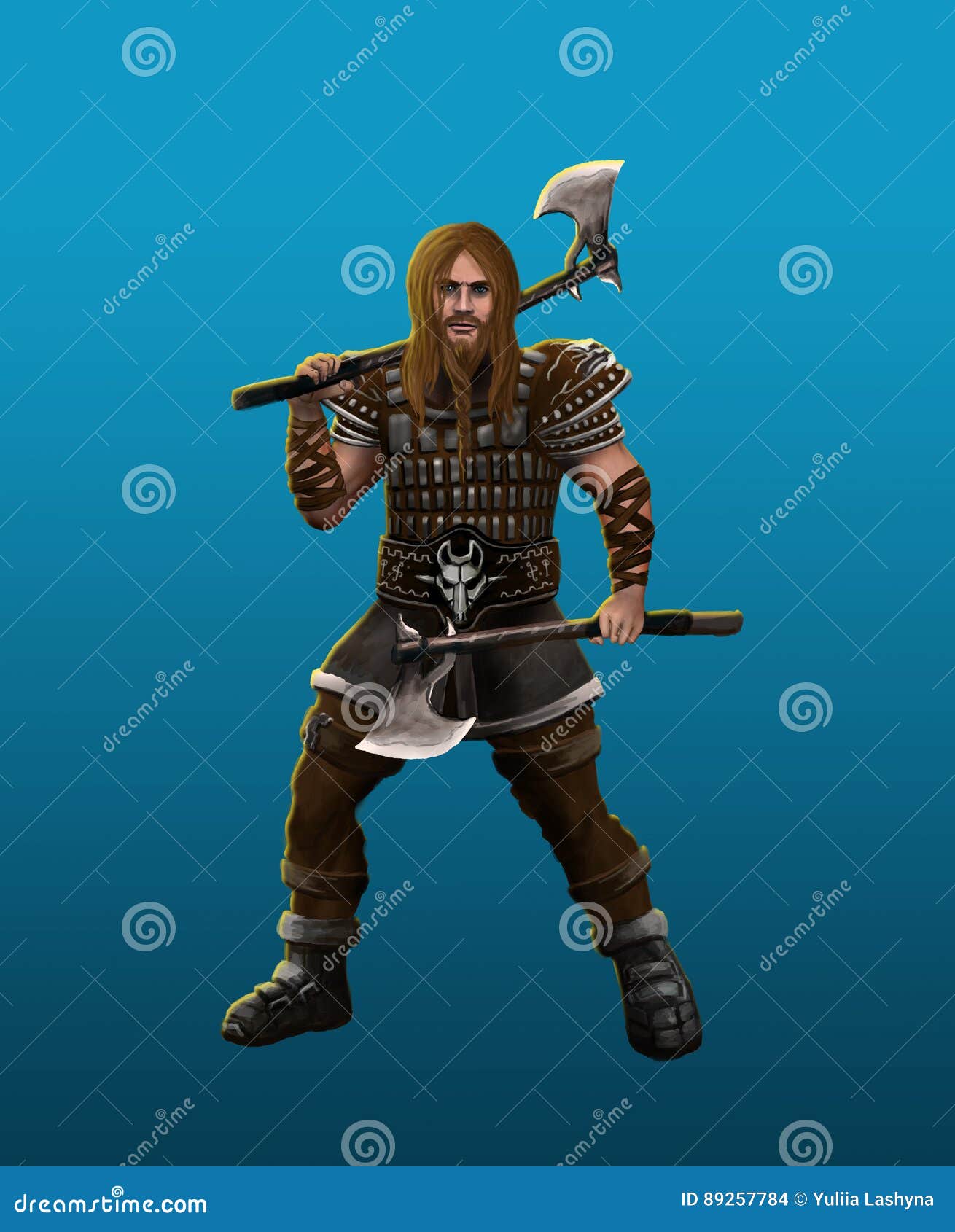 A severe barbarian viking stock illustration. Illustration of king ...
