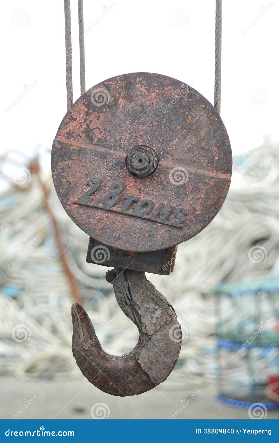 Severe Corrosion Pulley Hook. Stock Photo - Image of harbor, logistics ...