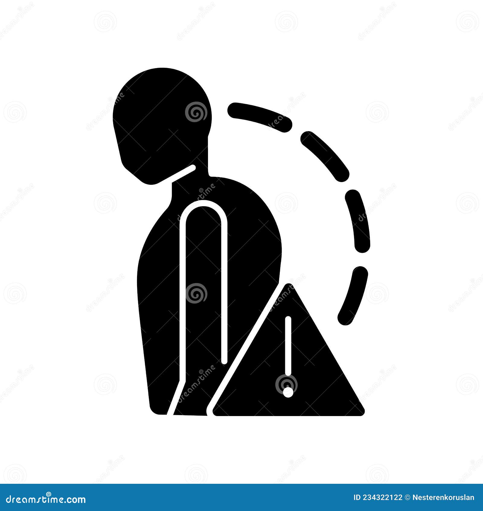 Severe Stiff Scoliosis Linear Icon Cartoon Vector | CartoonDealer.com ...
