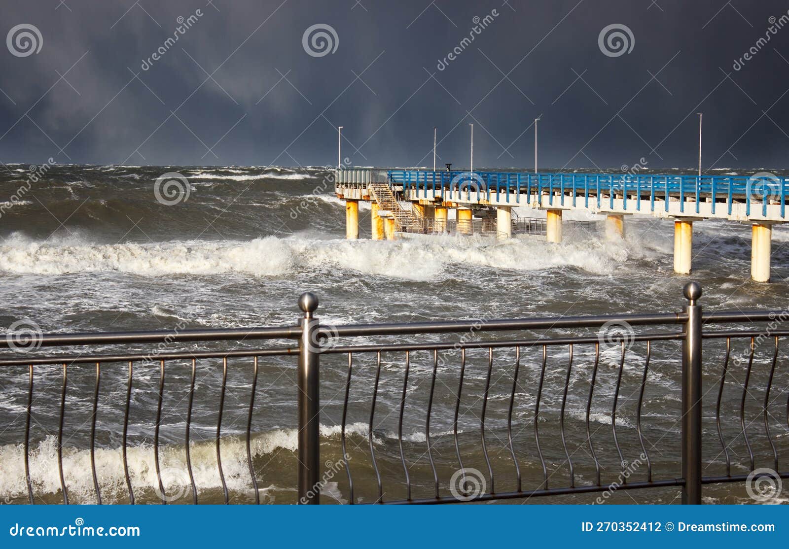 Severe Storm at Sea in Winter Stock Photo - Image of shore, nature ...
