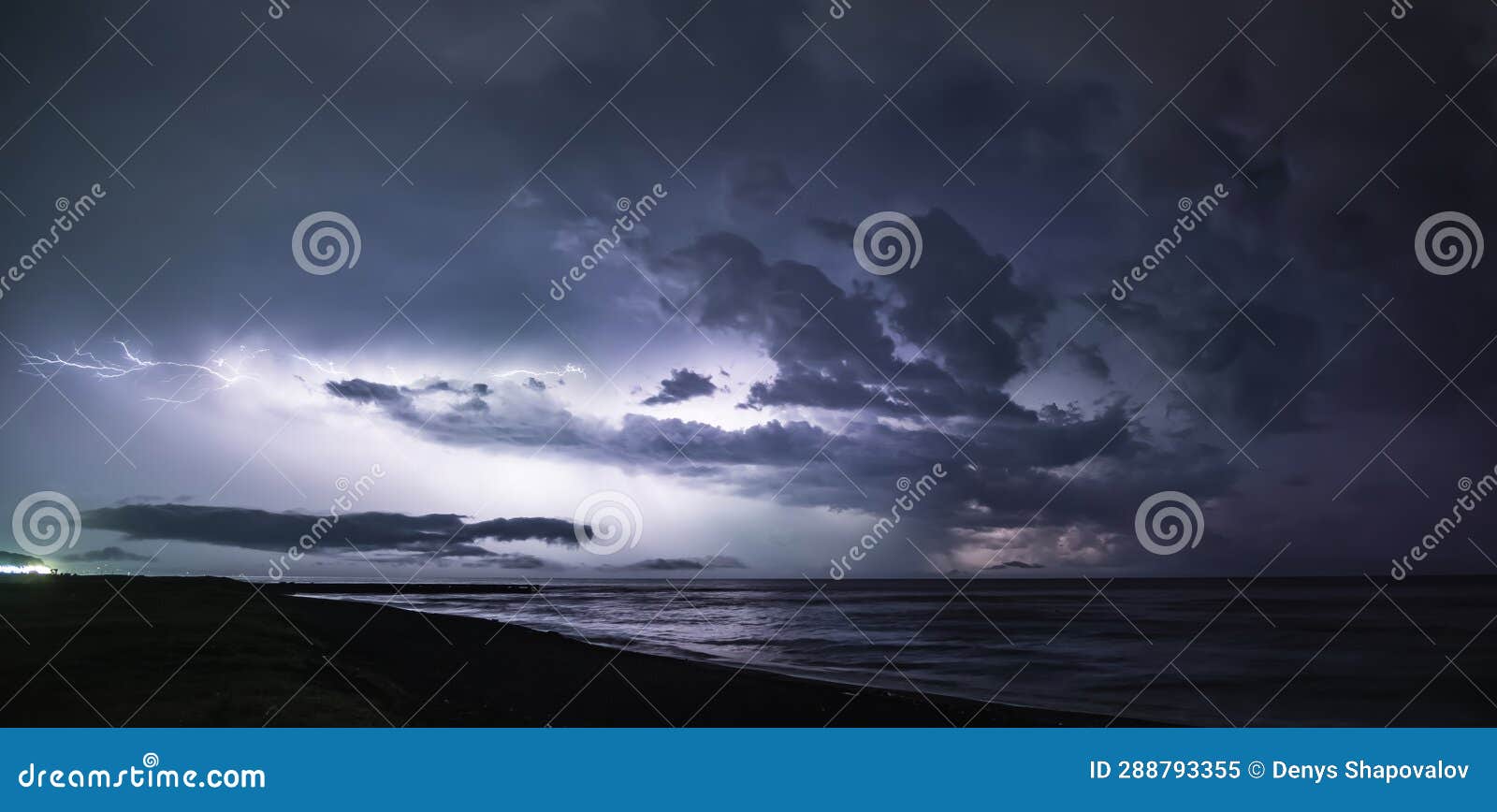 Severe Thunderstorm and Rain with Many Lightning Peals and Dense Clouds ...