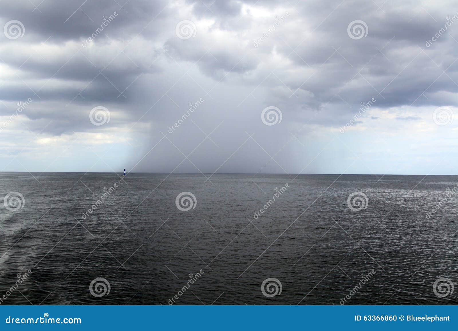 Severe Tropical Rain Over Sea Stock Photo - Image of storm, clouds ...