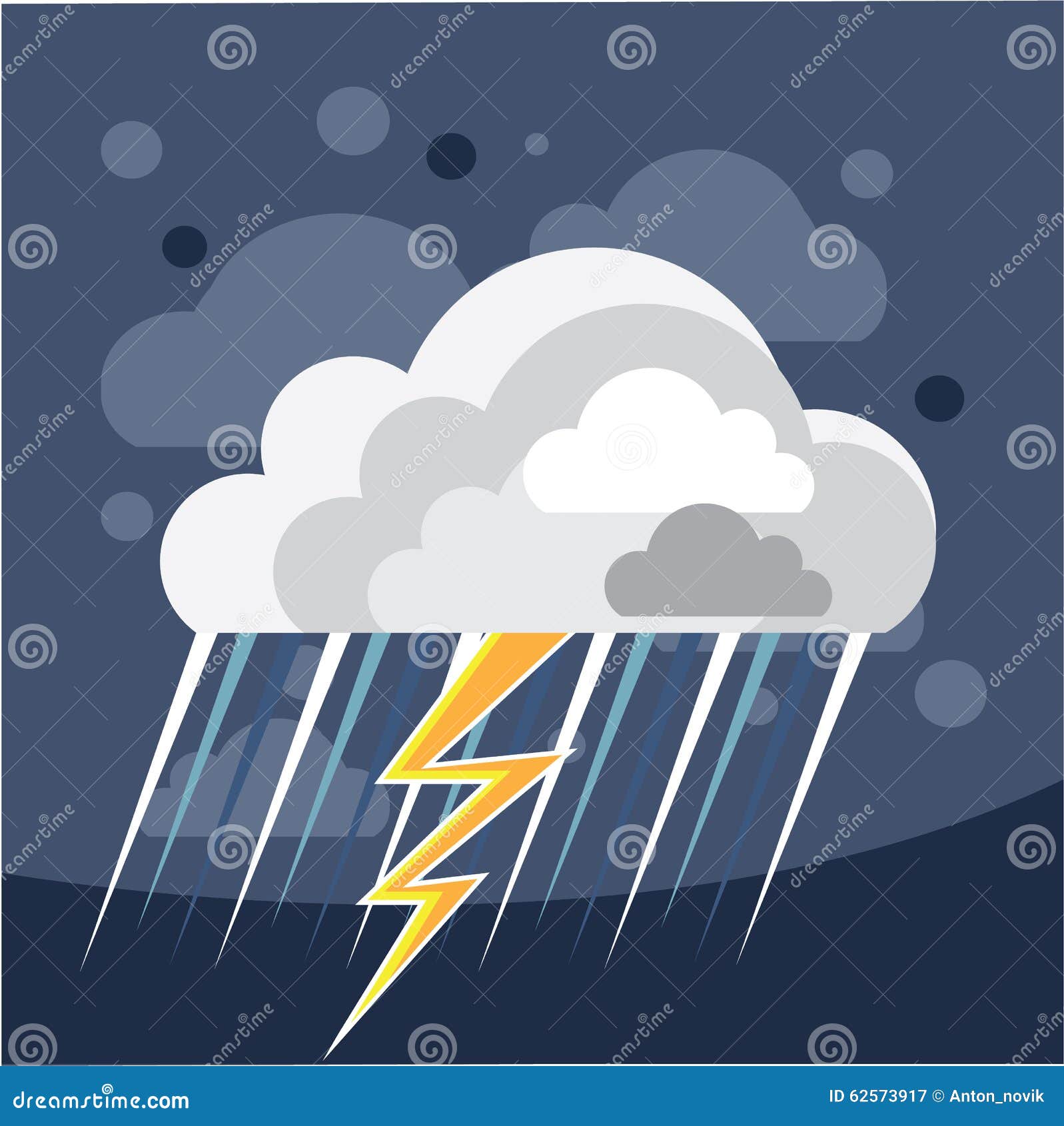 Severe Weather Storm Icon stock vector. Illustration of isolation ...