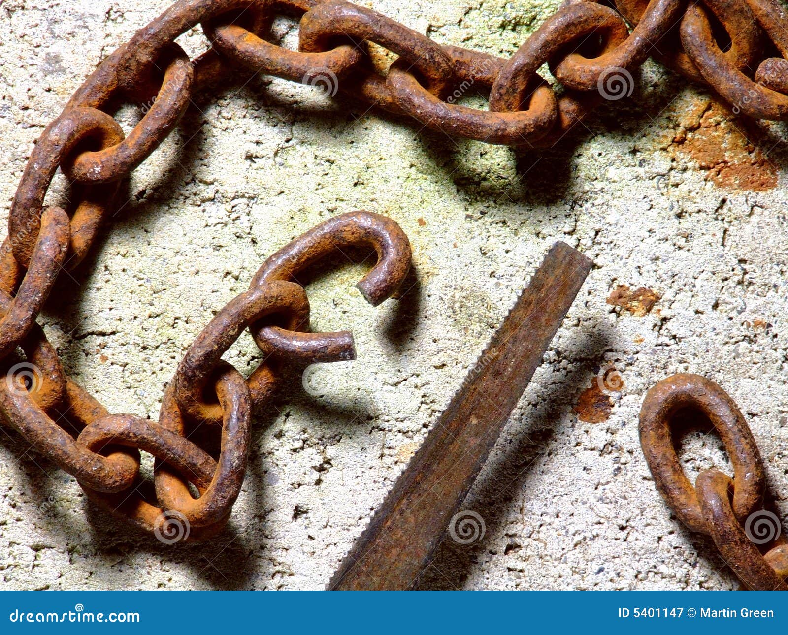 Severed Chain stock image. Image of releasing, escaping - 5401147