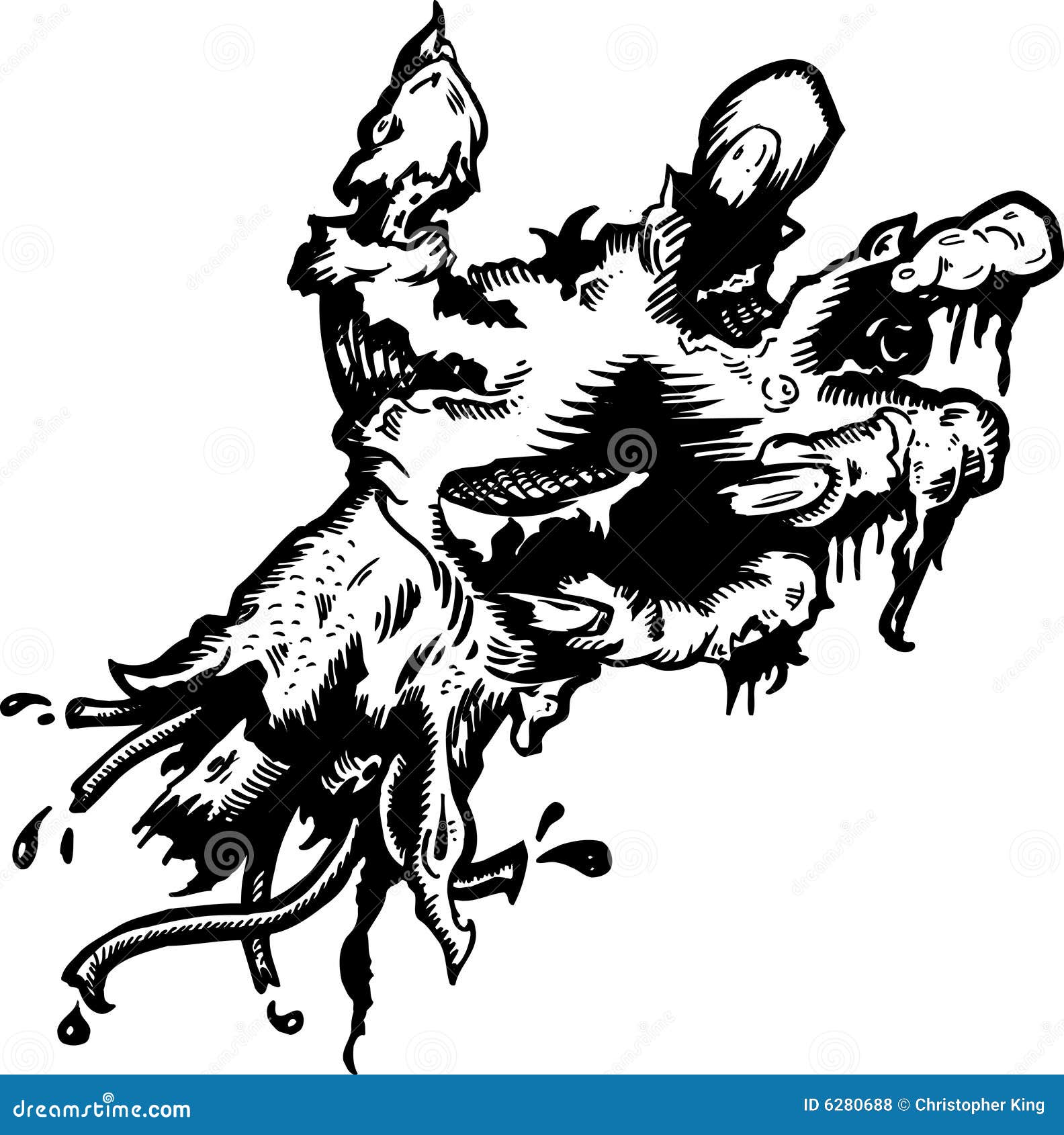 Severed Rotting Hand Haloween Illustration Stock Vector - Illustration ...