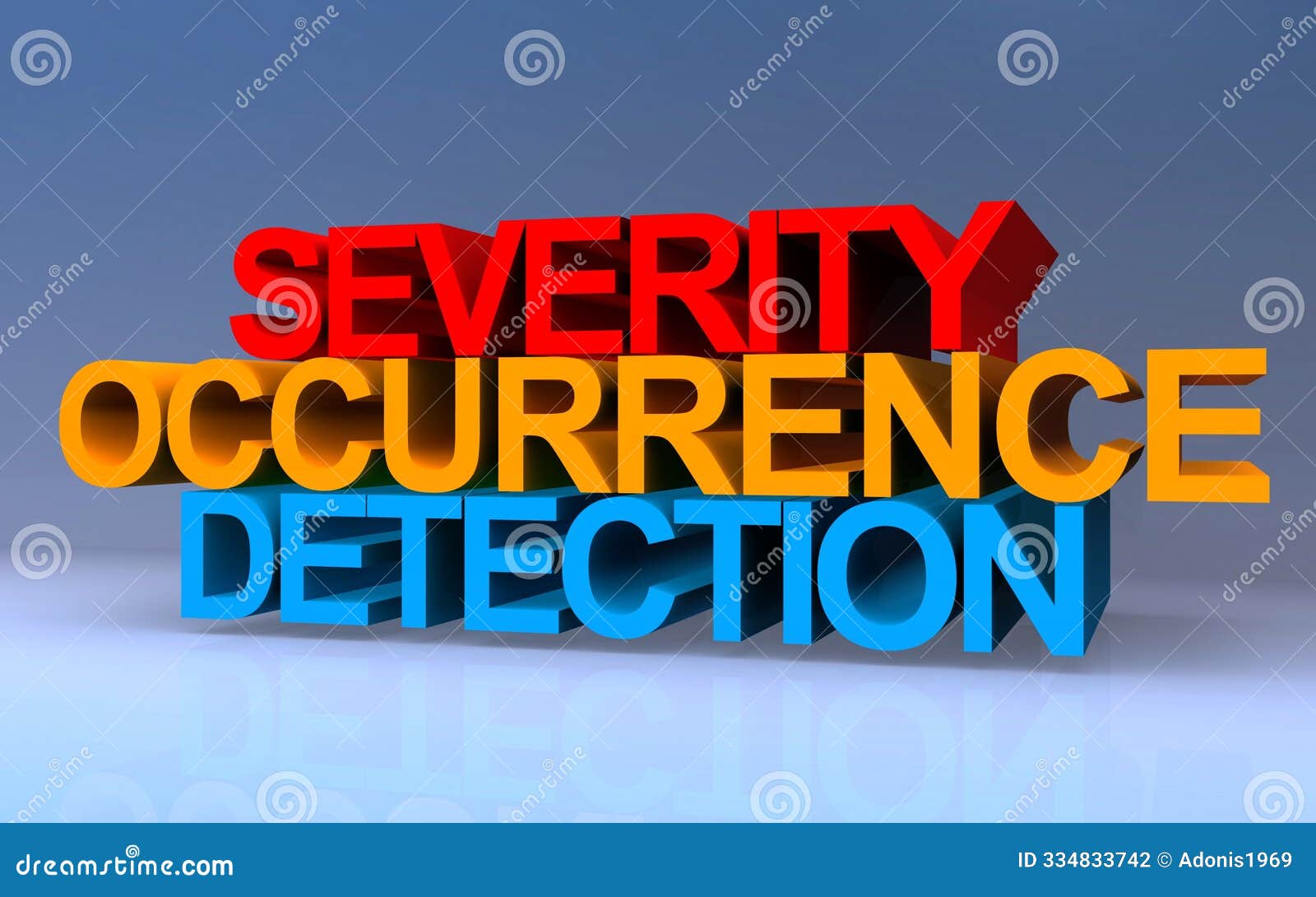 Severity Occurrence Detection on Blue Stock Illustration - Illustration ...