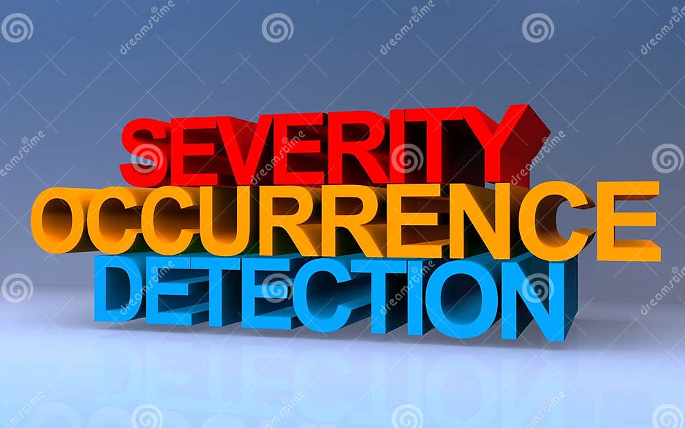 Severity Occurrence Detection on Blue Stock Illustration - Illustration ...