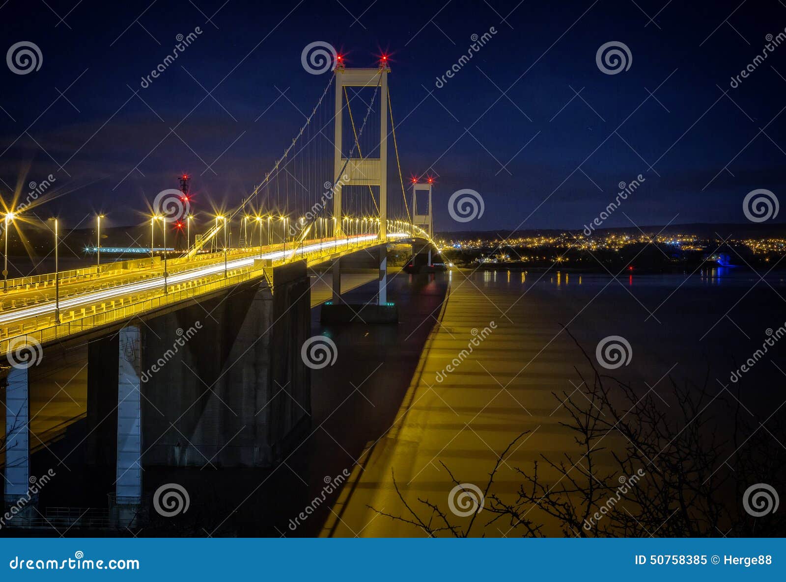 Severn Bridge stock image. Image of architecture, severn - 50758385