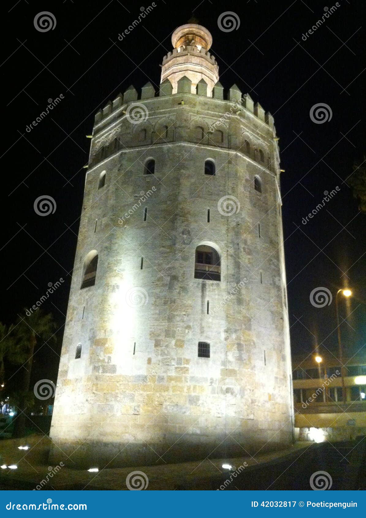 Sevilla Castle Tower stock image. Image of spain, medieval - 42032817