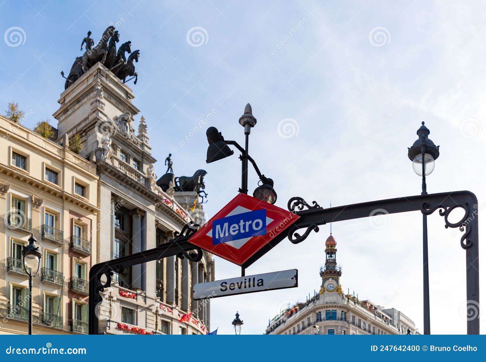 Sevilla Metro Sign editorial image. Image of logo, madrid - 247642400