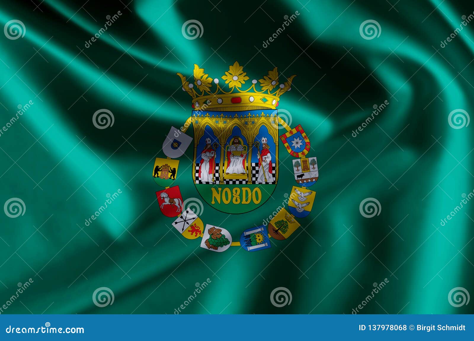 Sevilla Realistic Flag Illustration. Stock Illustration - Illustration ...