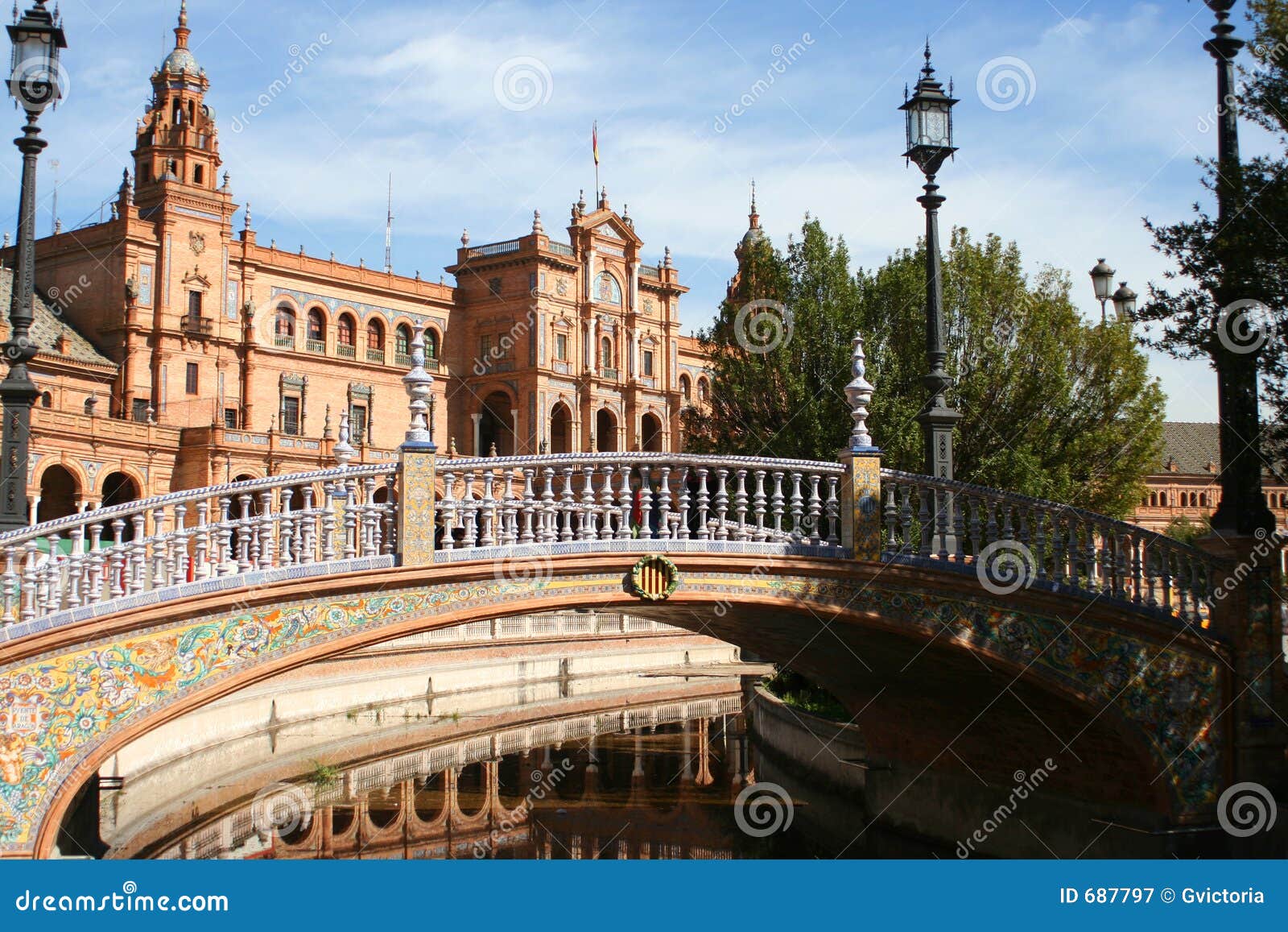 Seville buildings stock image. Image of attraction, river - 687797