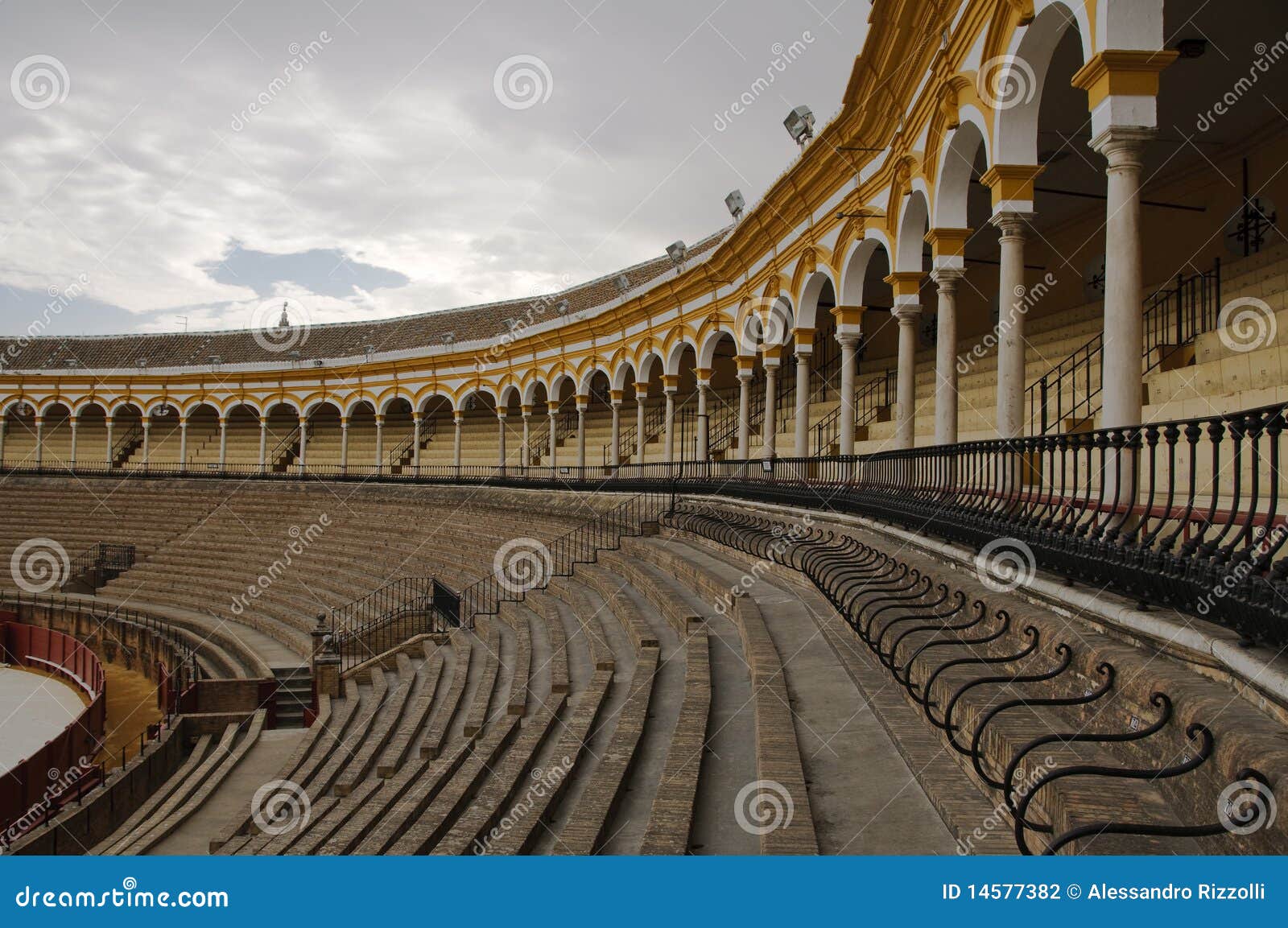 Seville bullring stock photo. Image of plaza, architecture - 14577382