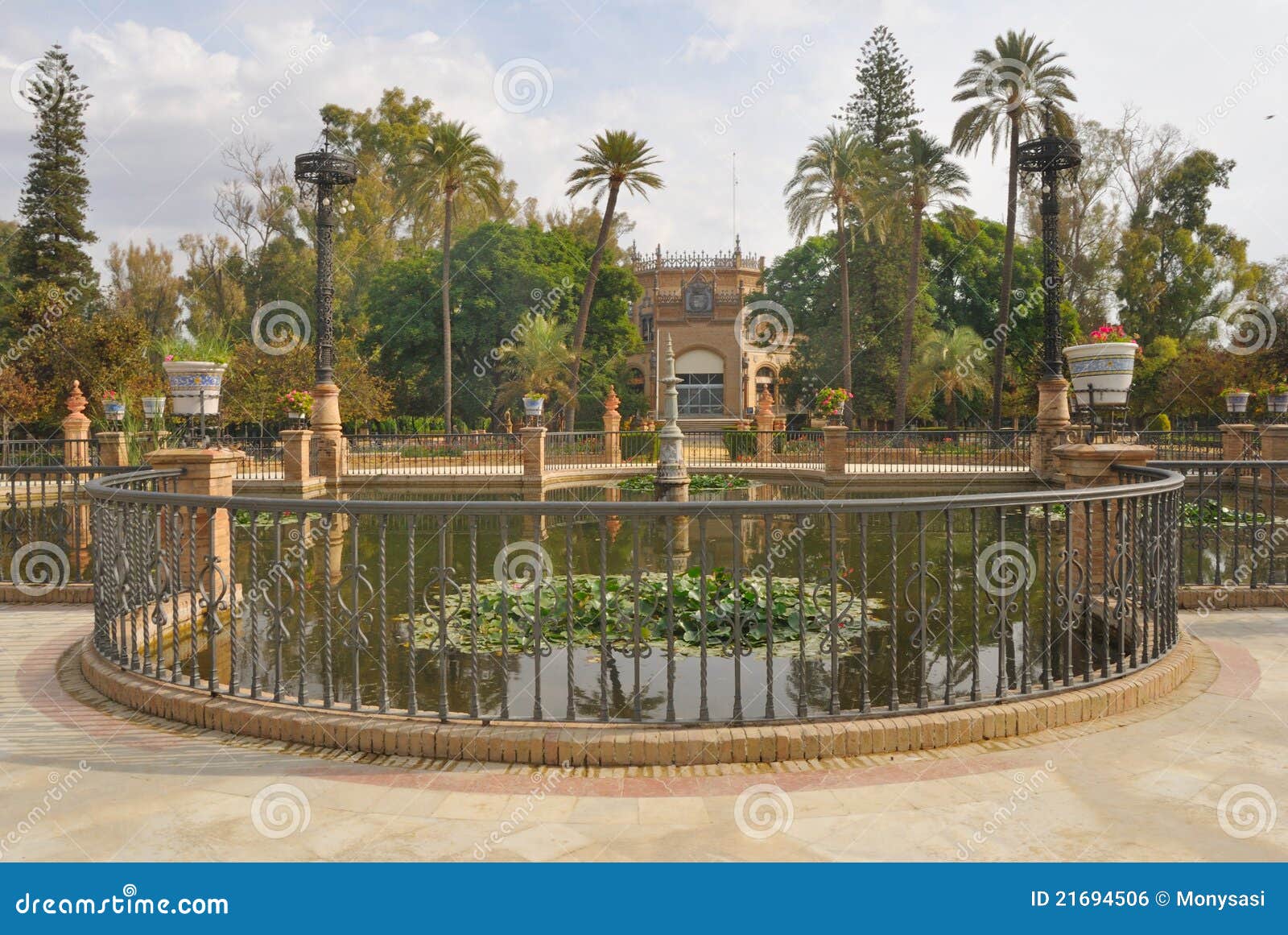 Seville park stock photo. Image of nature, building, water - 21694506