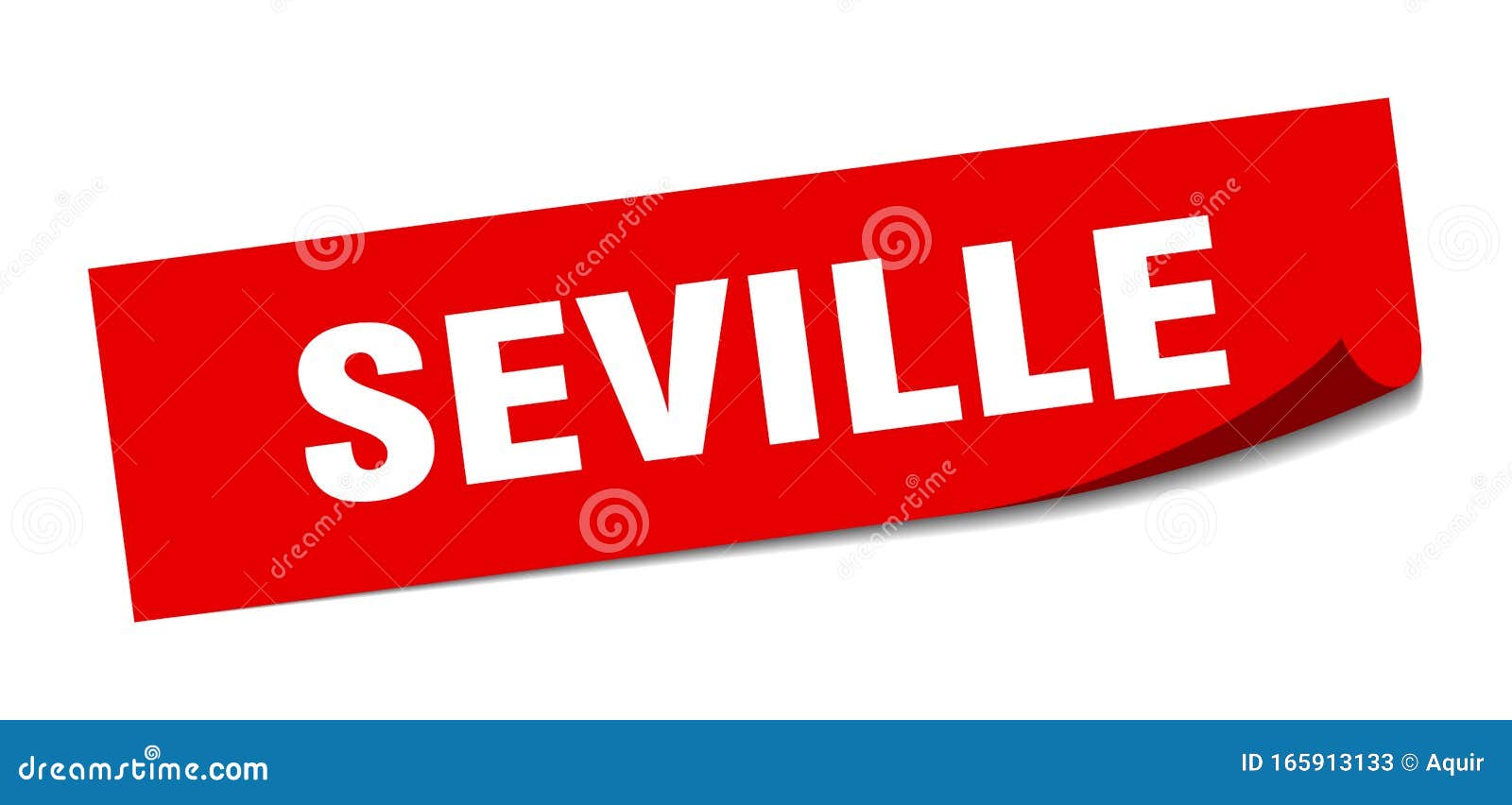 Seville Sticker. Seville Square Peeler Sign Stock Vector - Illustration ...